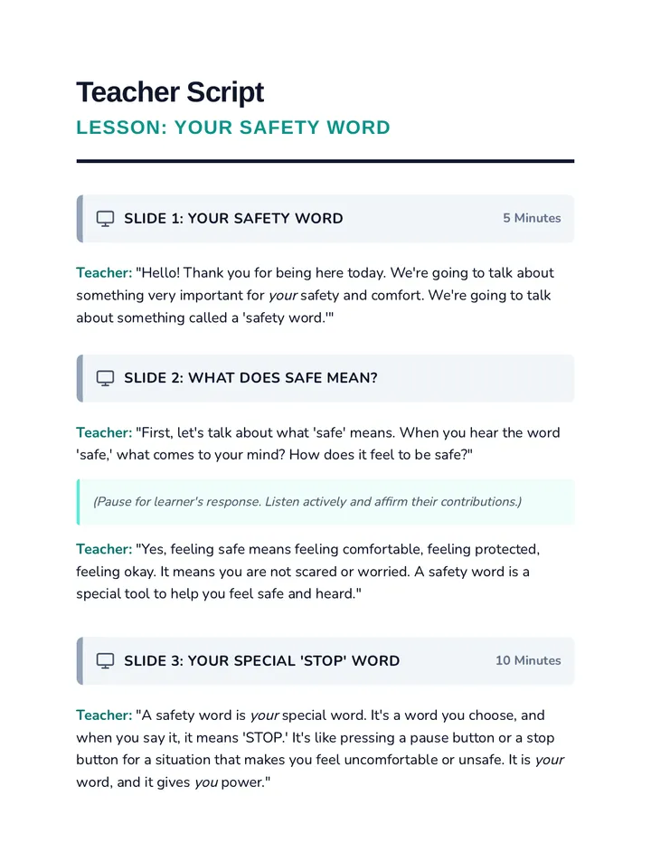 Your Safety Word • Lesson • Lenny.com