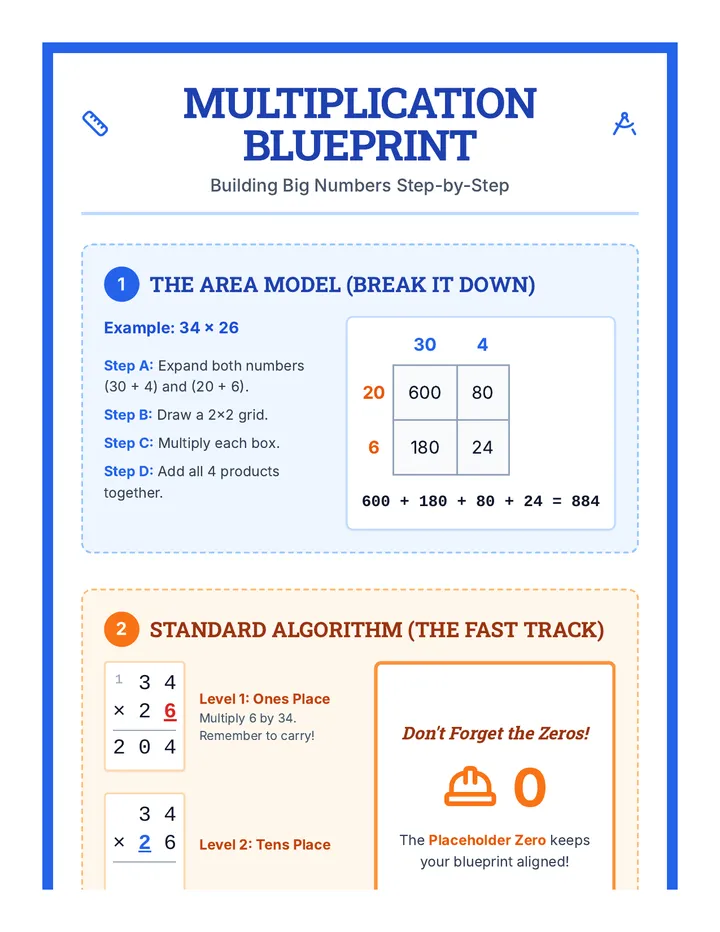 Multiplication Blueprint Anchor Chart • Material • Lenny.com
